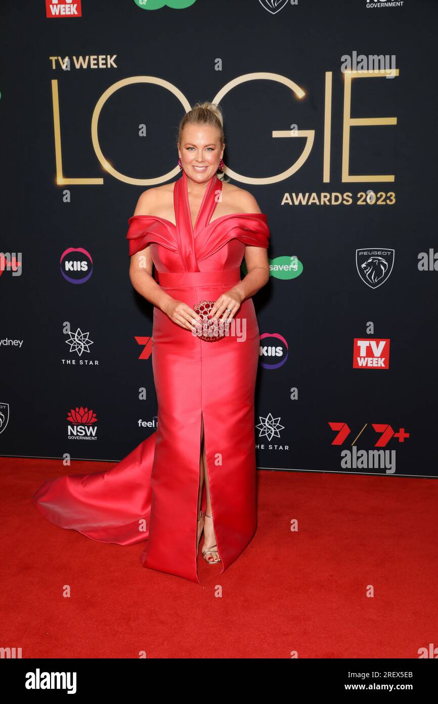 July 30, 2023: SAMANTHA ARMYTAGE attends the 63rd TV WEEK Logie Awards ...