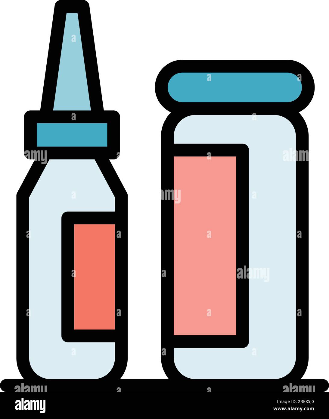 Medical inject icon outline vector. Vaccine injection. Syringe dose ...
