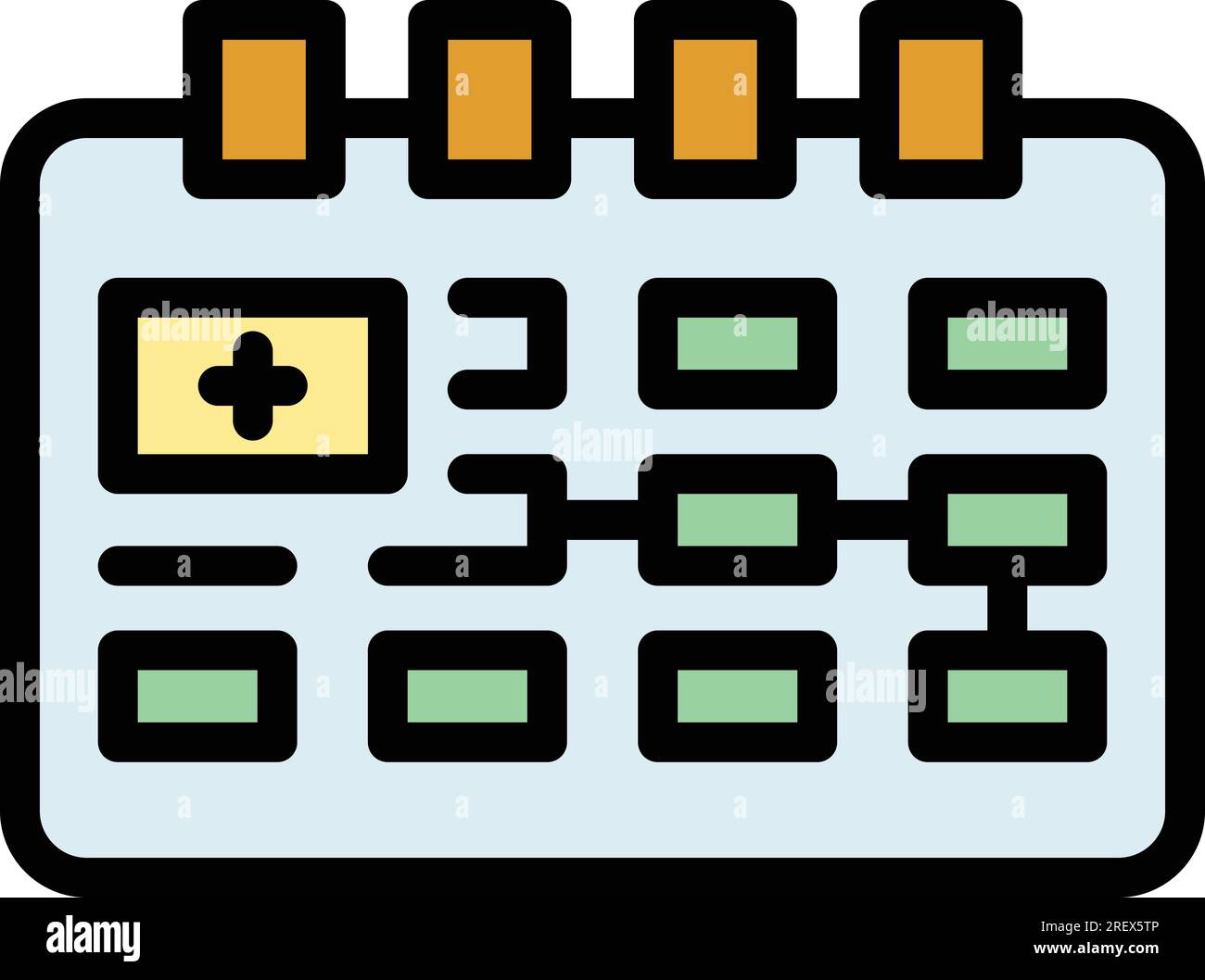 Medical calendar icon outline vector. Doctor health. Corona insurance ...