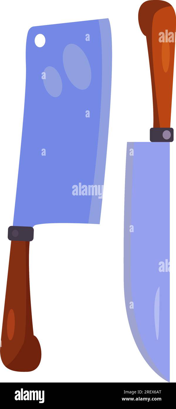 Cleaver and carving knife flat icon Stock Vector Image & Art - Alamy