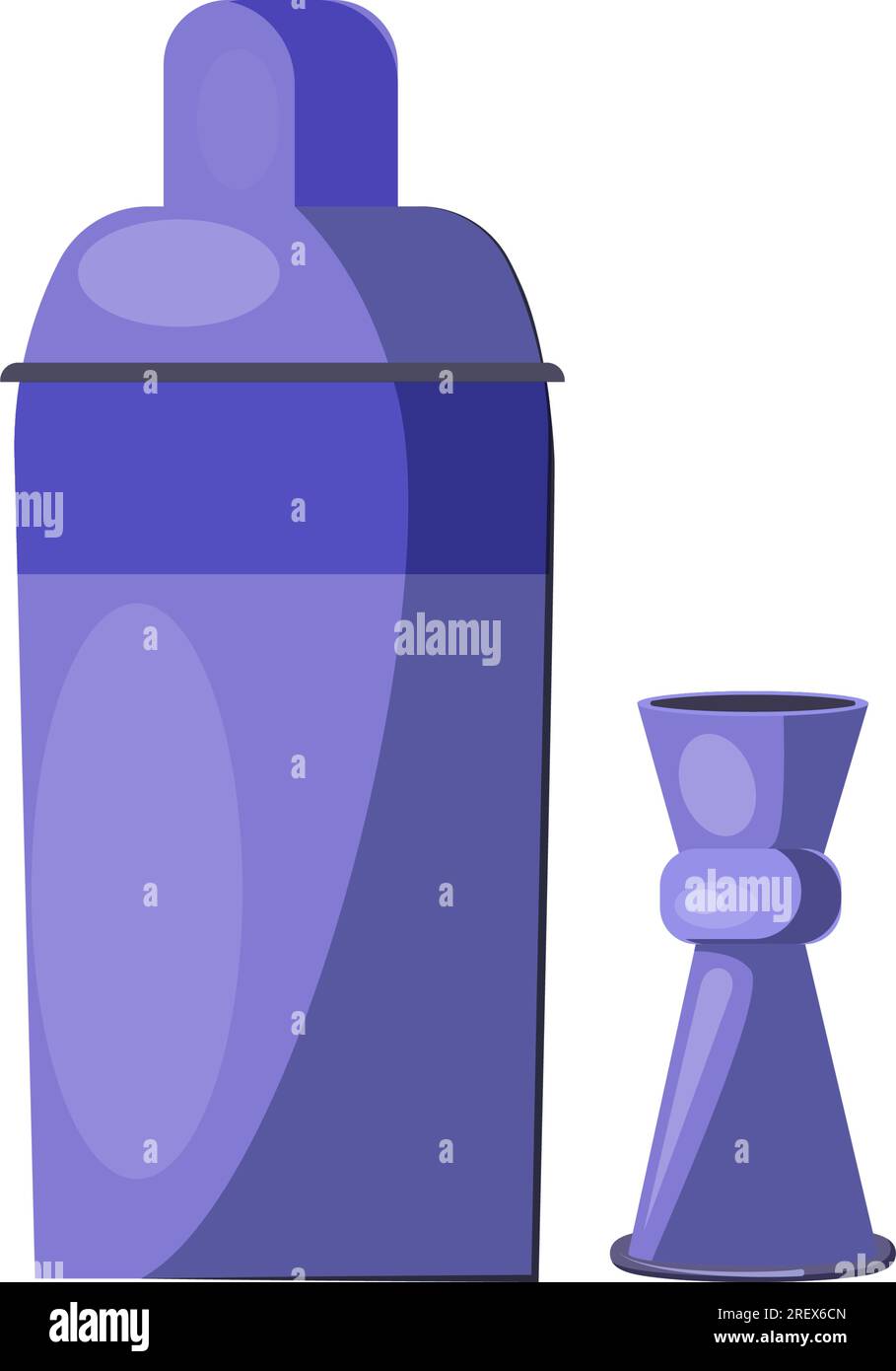 Cocktail jigger illustration Stock Vector Images - Alamy