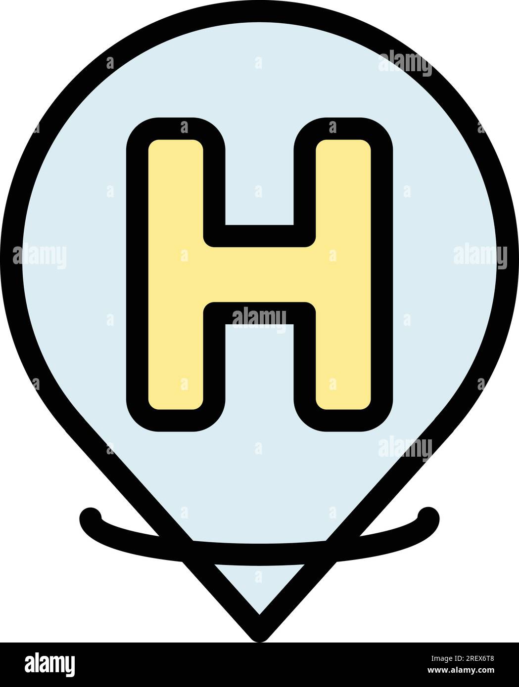 Hospital building city location icon outline vector. Medical clinic ...