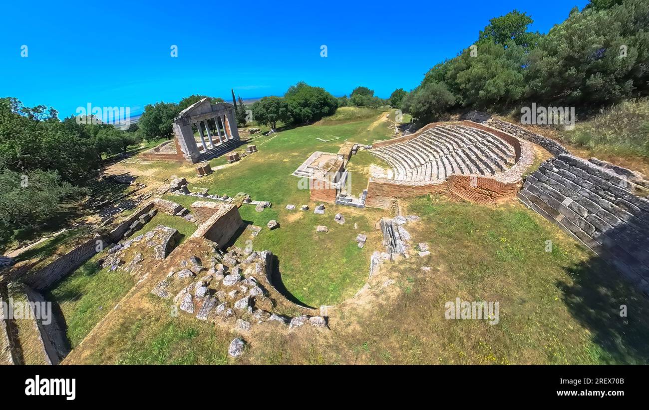 aerial view of Apollonia open-air museum. The site's well-preserved ...