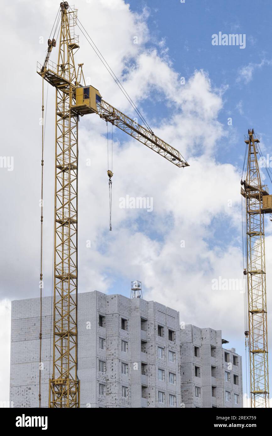 construction of a new multi storey residential building made of ...