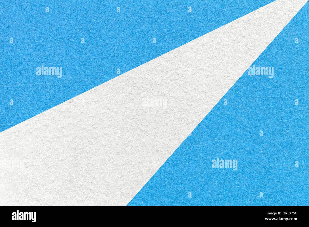 Texture of old craft white and blue color paper background, macro ...