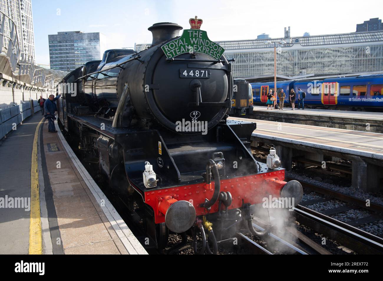 The Royal Windsor Steam Express train from London to Windsor Stock ...