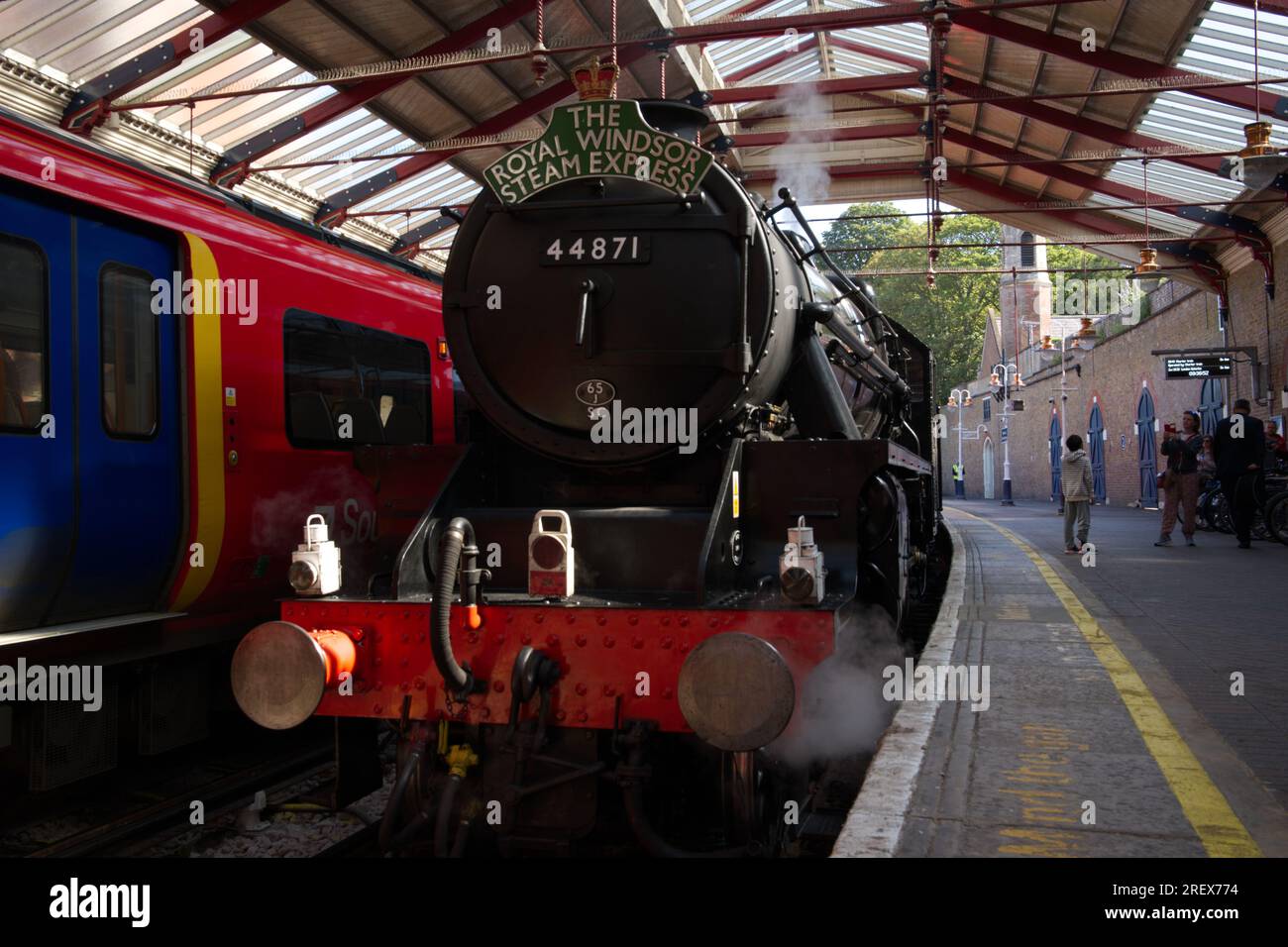 The Royal Windsor Steam Express train from London to Windsor Stock ...