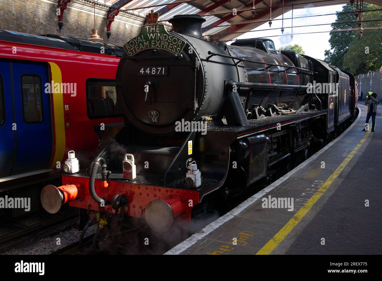 The Royal Windsor Steam Express train from London to Windsor Stock ...