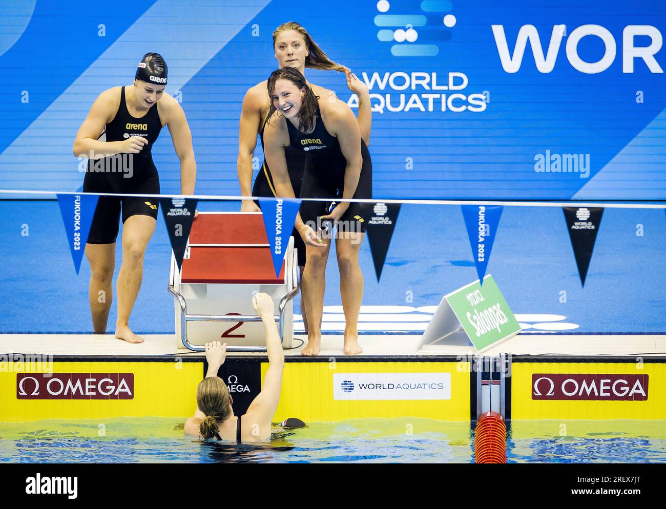 FUKUOKA - Tes Schouten, Marrit Steenbergen, Kira Toussaint and Kim ...