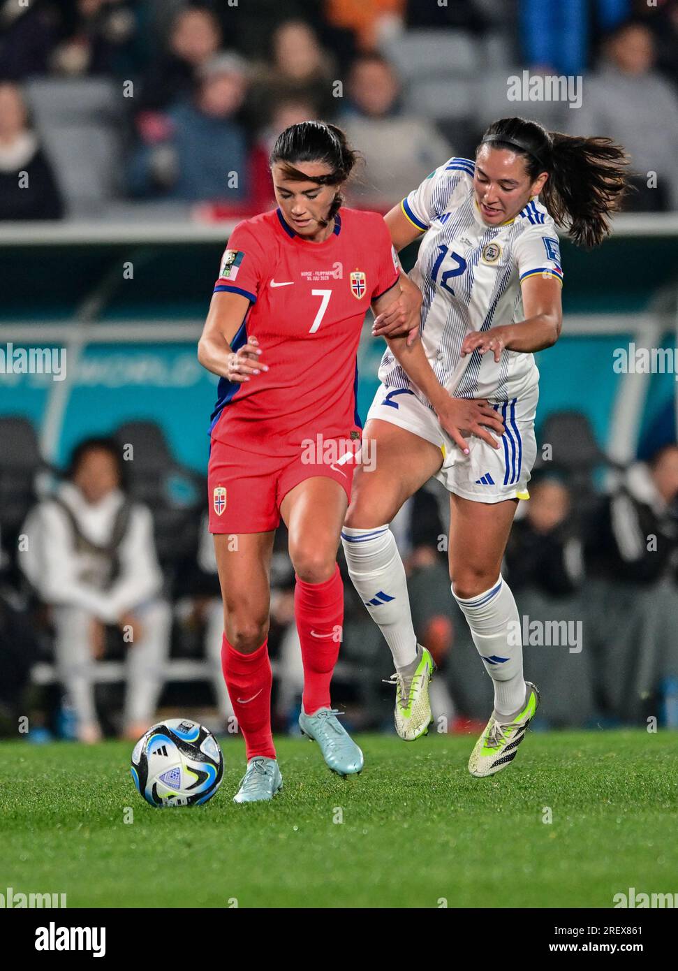 Auckland, New Zealand. 30th July, 2023. Ingrid Syrstad Engen (L) of ...