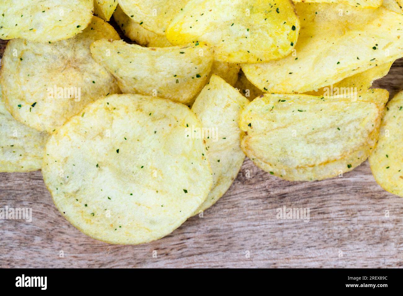 crispy chips made from potatoes and deep fried, thin potato chips ...