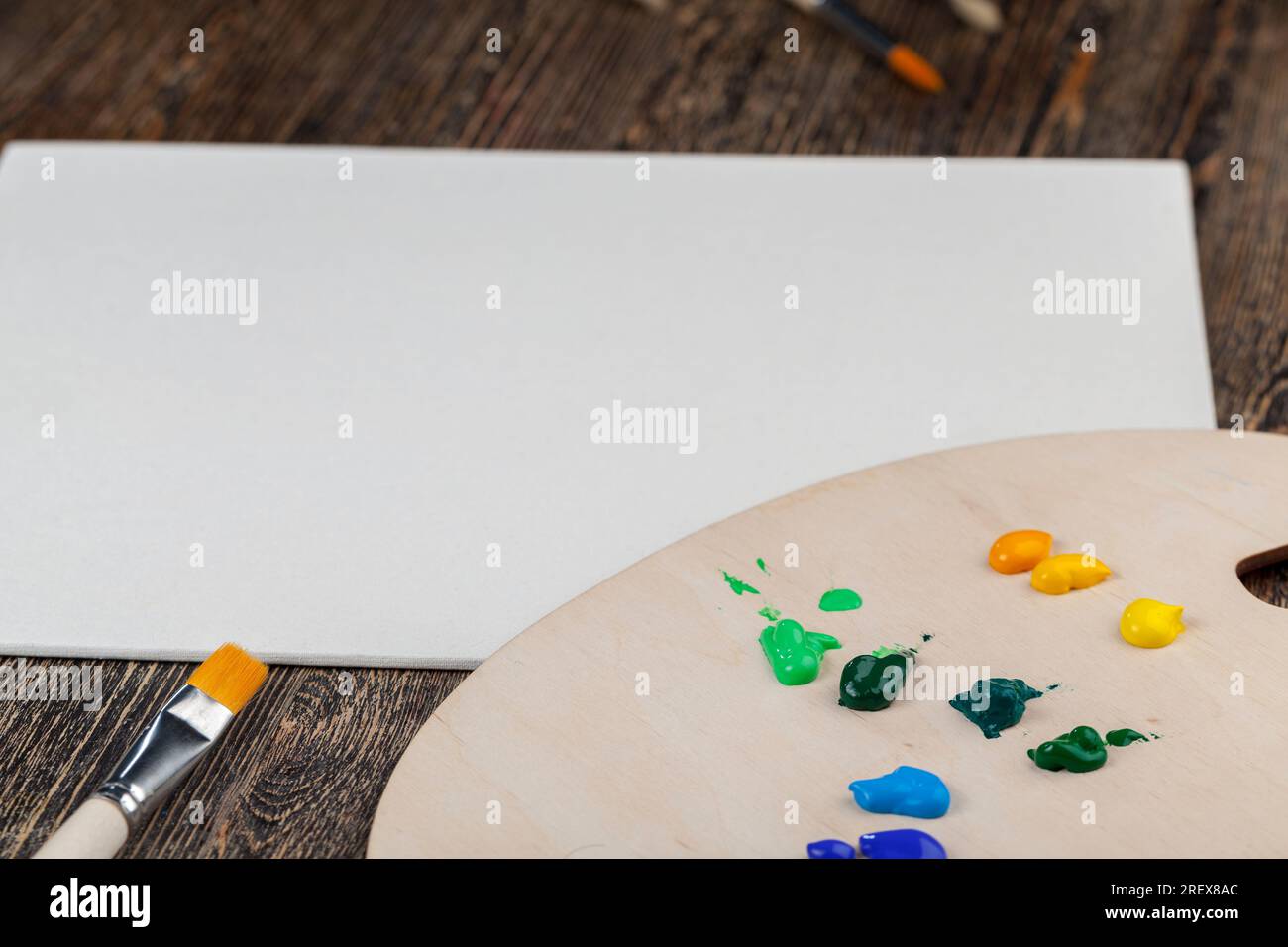 oil and other types of paints during creativity, a person's creative ...