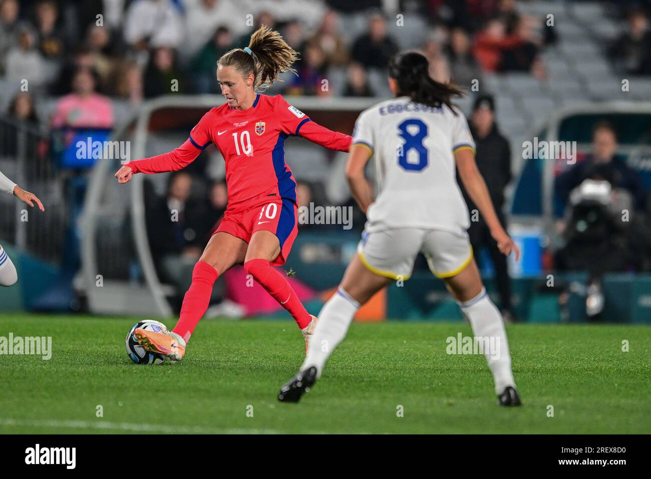Auckland, New Zealand. 30th July, 2023. Caroline Graham Hansen (L) of ...