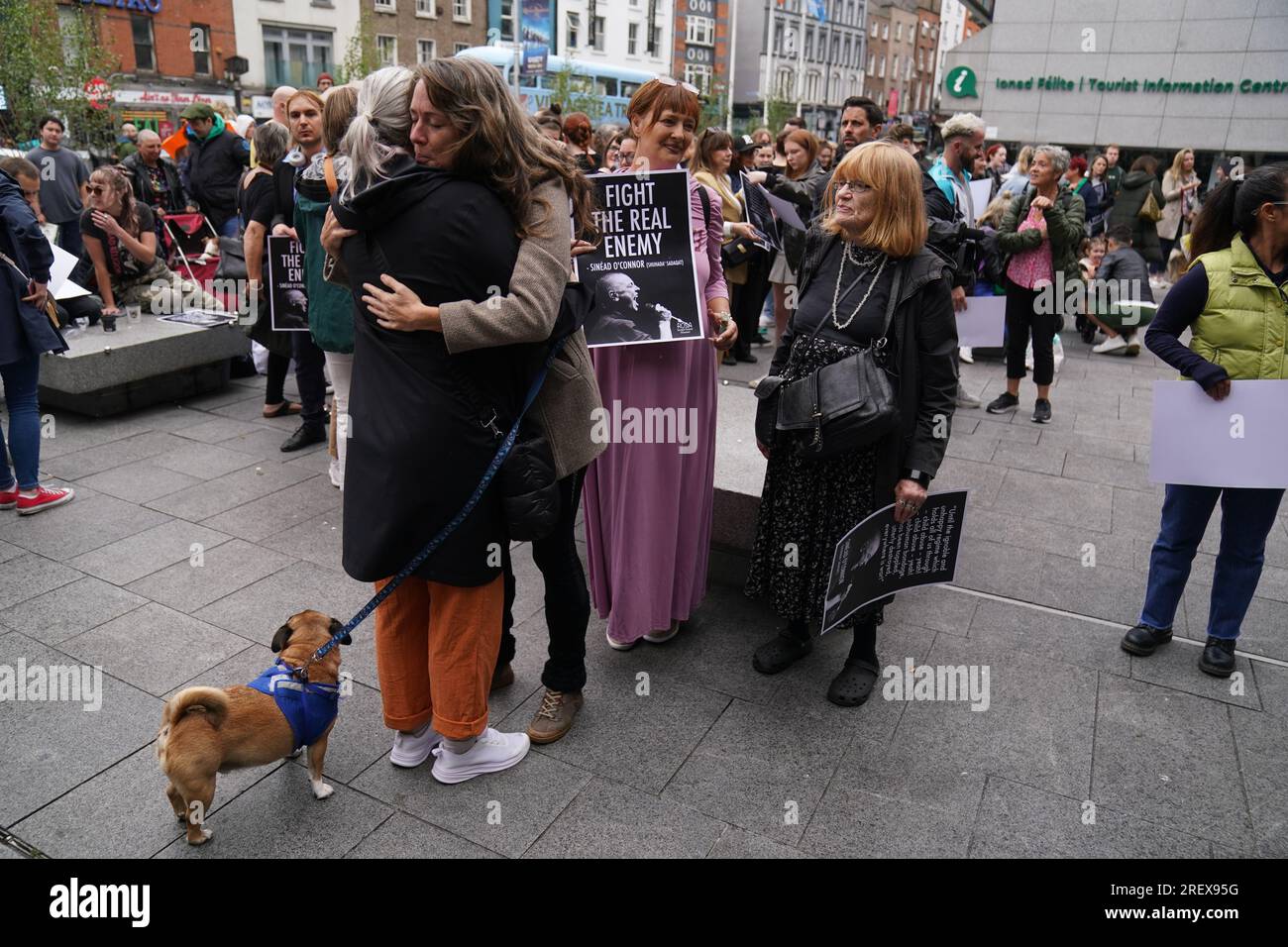 RETRANSMITTED CORRECTING CAPTION Fans at Barnardo Square in Dublin's ...