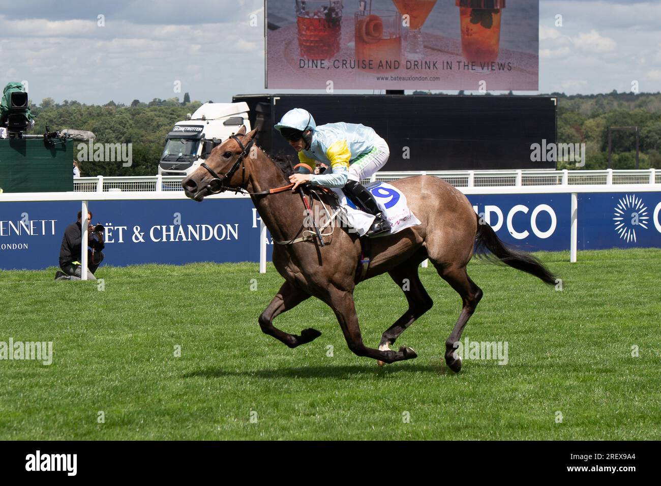 Ascot, Berkshire, UK. 29th July, 2023. Horse Sacred Angel ridden by ...