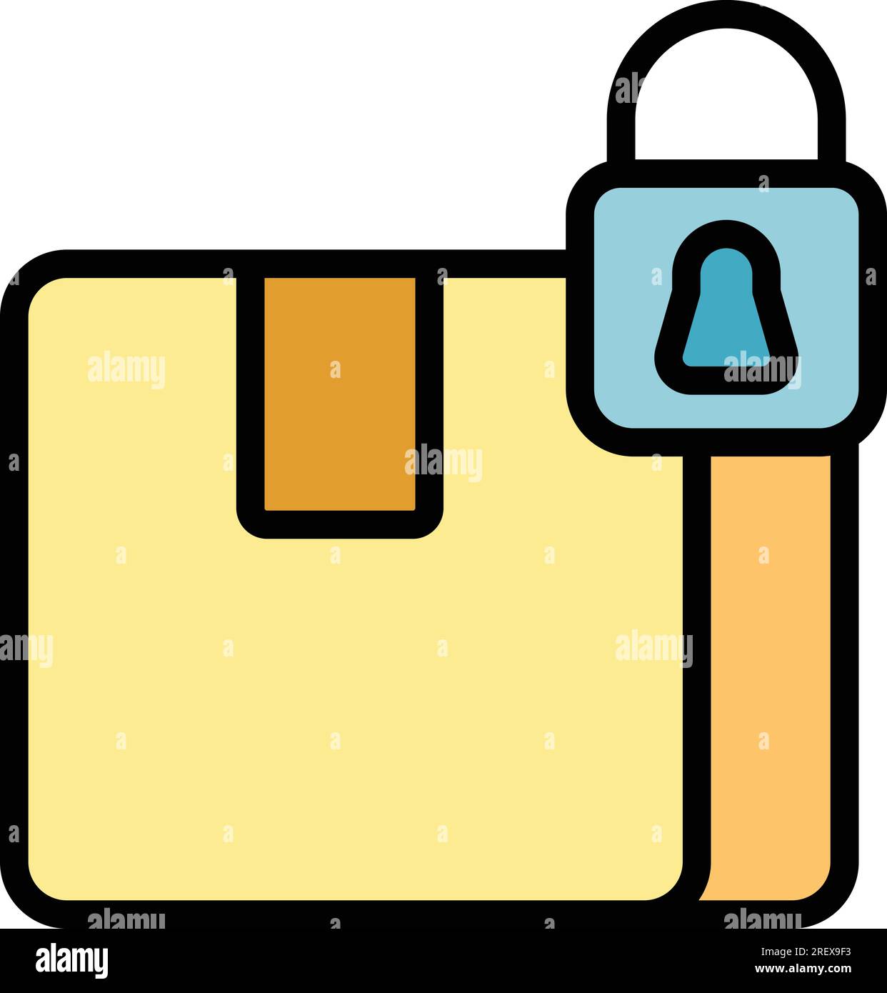 Locker parcel icon outline vector. Delivery service. Home order color ...