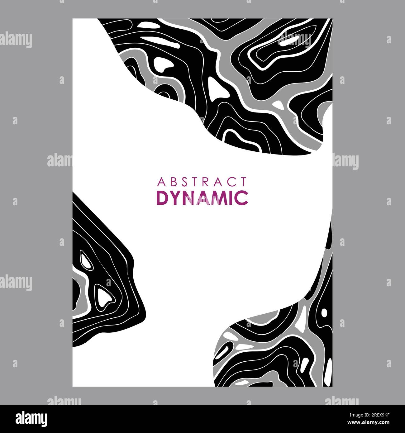 Abstract black and white background. Flowing liquid Stock Vector Image ...