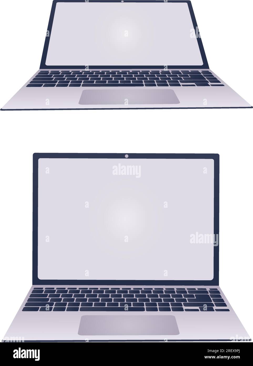 Notebook computer blank screen Stock Vector Images - Alamy
