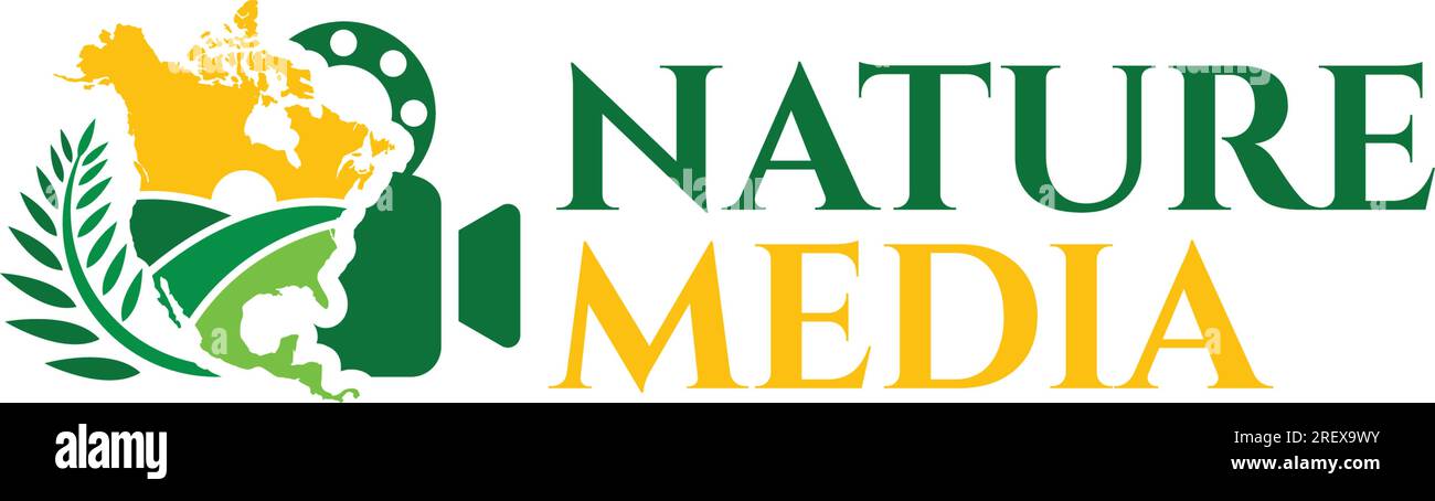 Modern NATURE MEDIA Leaf Abstract logo design Stock Vector Image & Art ...