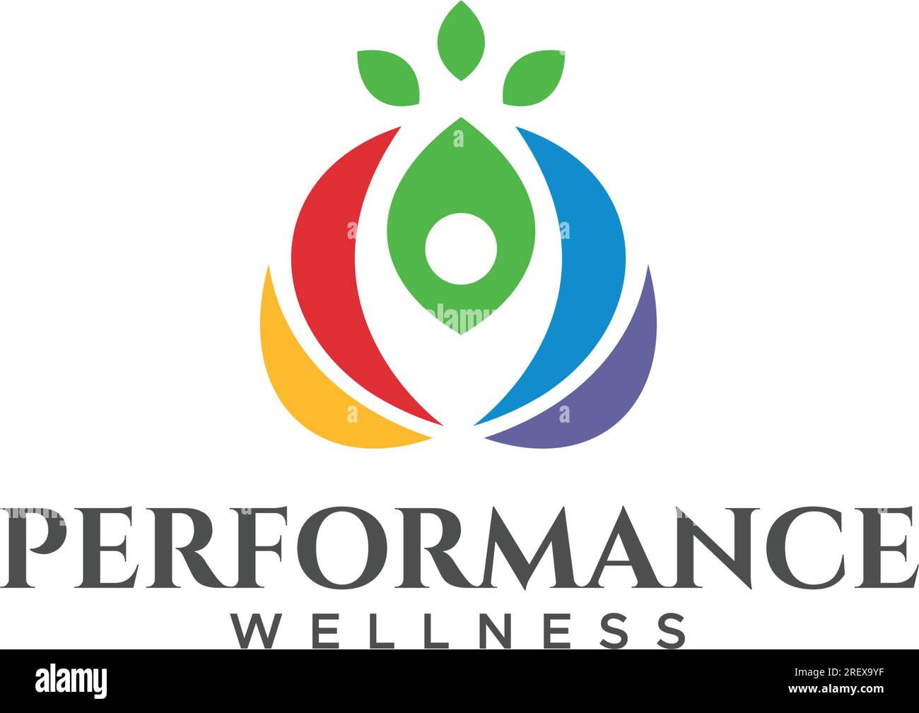 Modern Colorful PERFORMANCE WELLNESS logo design Stock Vector Image & Art - Alamy