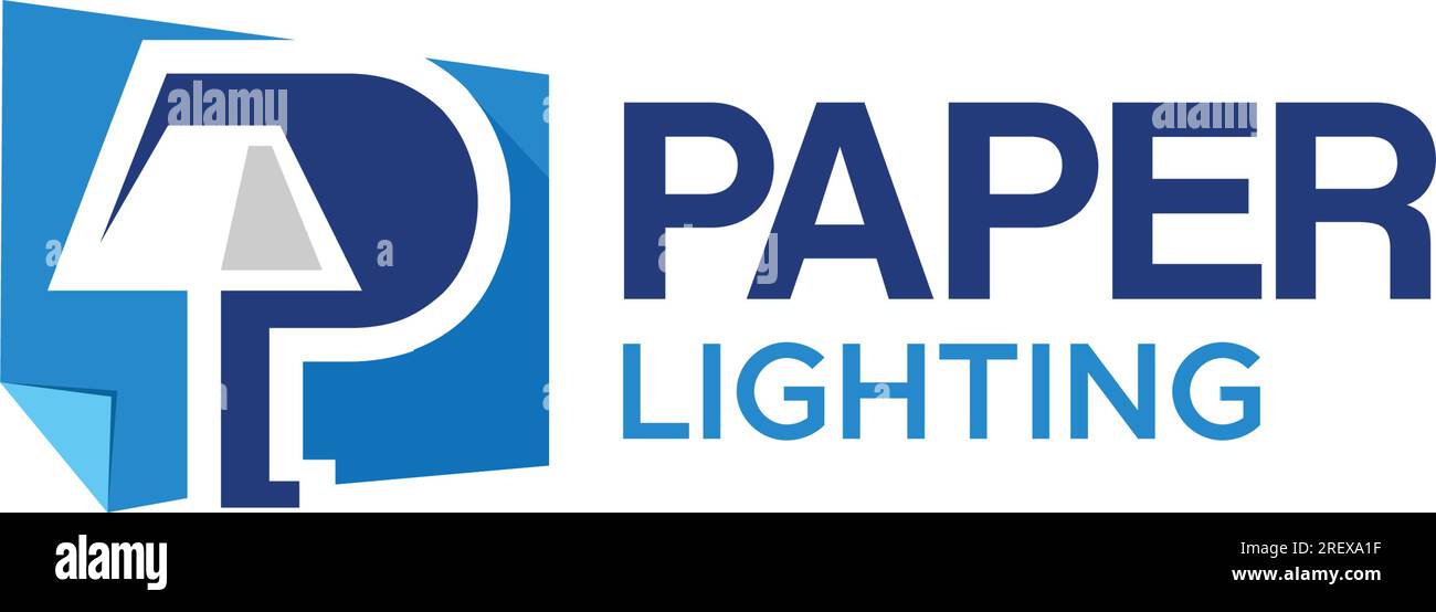 Modern Letter Mark PAPER LIGHTING logo design Stock Vector Image & Art ...