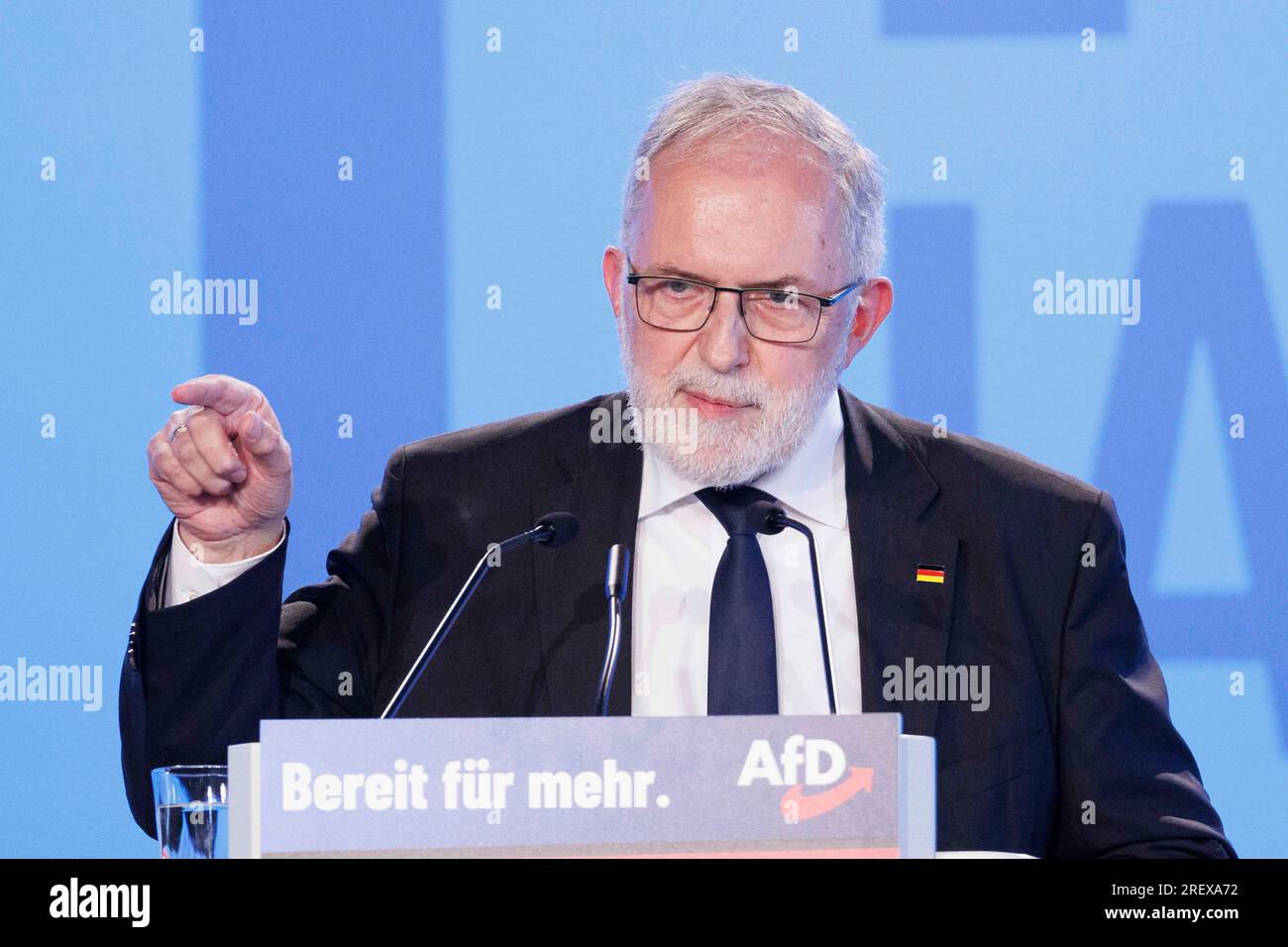 Magdeburg, Germany. 29th July, 2023. Joachim Kuhs (AfD) speaks at the ...