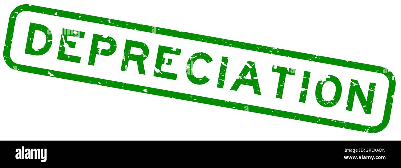 Grunge green depreciation word square rubber seal stamp on white background Stock Vector Image ...