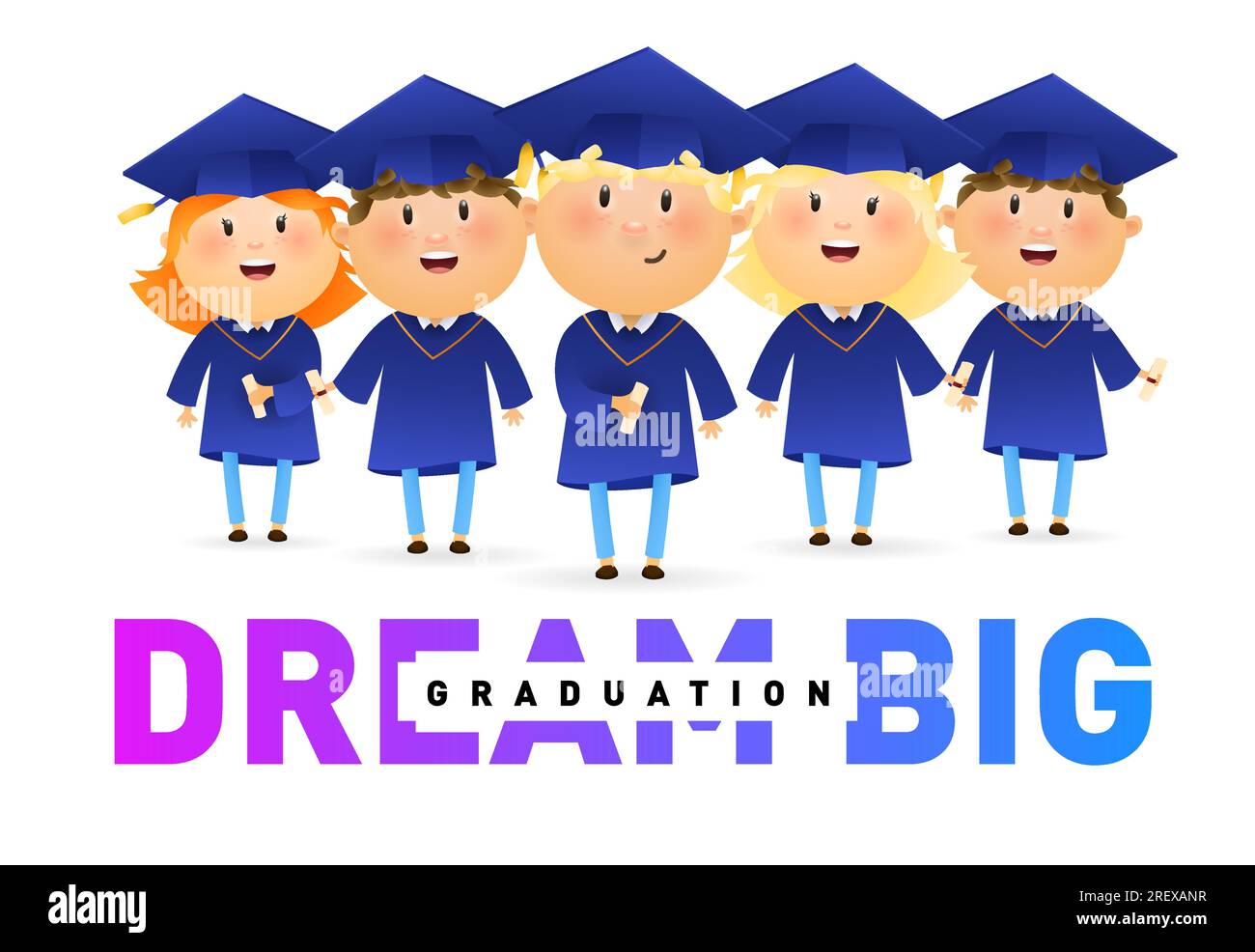 Dream big, graduation banner design Stock Vector Image & Art - Alamy