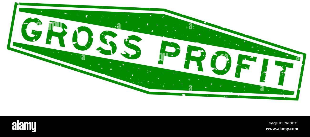 Grunge green gross profit word hexagon rubber seal stamp on white background Stock Vector Image ...