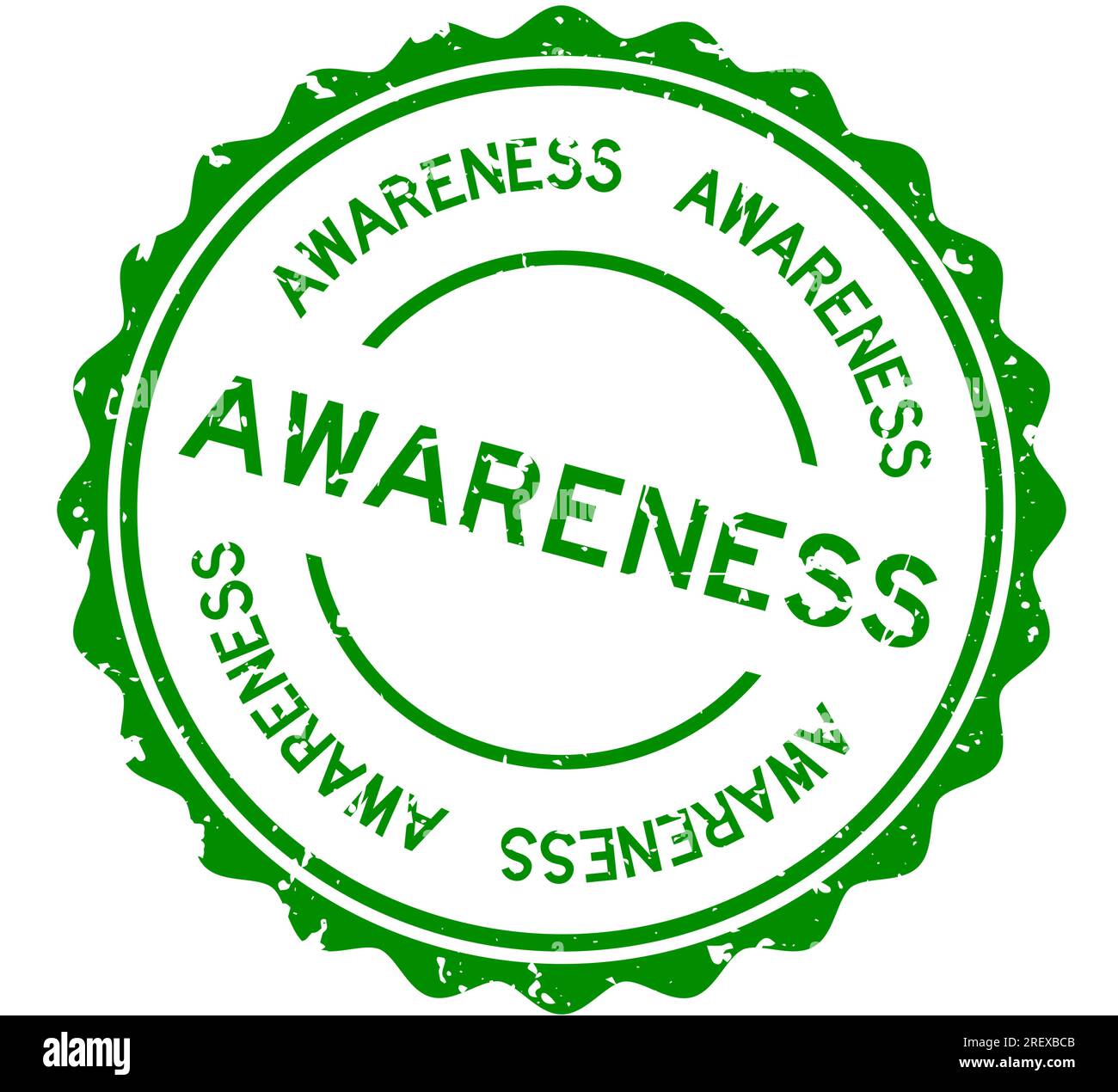 Grunge green awareness word round rubber seal stamp on white background Stock Vector Image & Art ...
