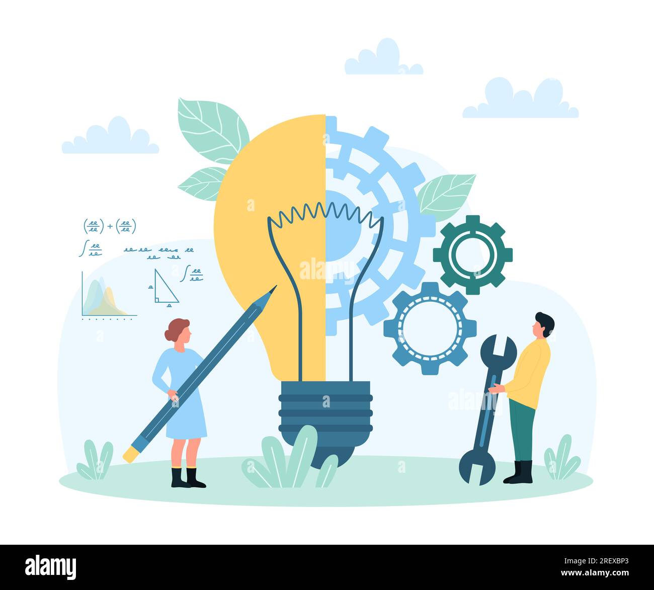 Business plan creation, development of creative solutions vector ...
