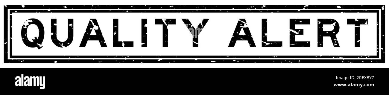 Grunge black quality alert word square rubber seal stamp on white background Stock Vector Image ...