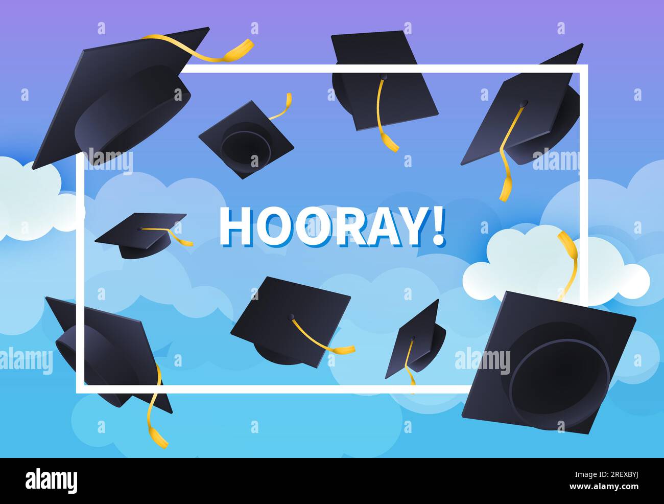 Hooray festive banner design Stock Vector Image & Art - Alamy