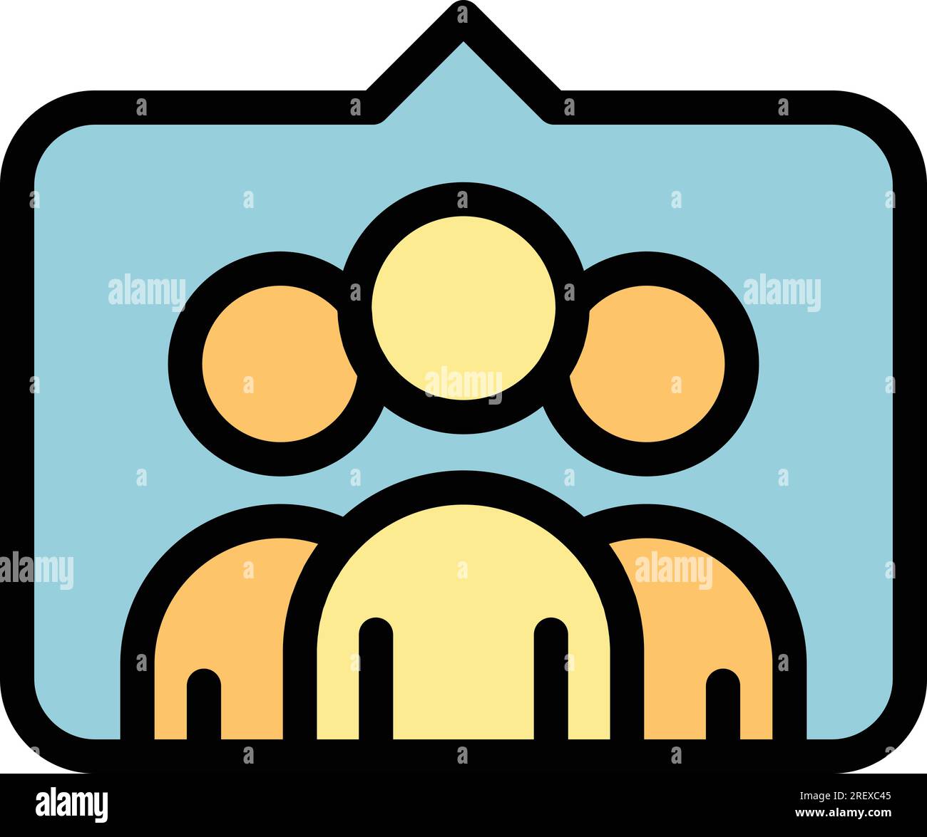 People message icon outline vector. Digital brand. Online blogger color ...