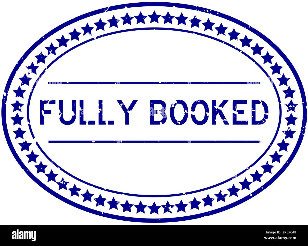 Grunge blue fully booked word oval rubber seal stamp on white background Stock Vector Image ...