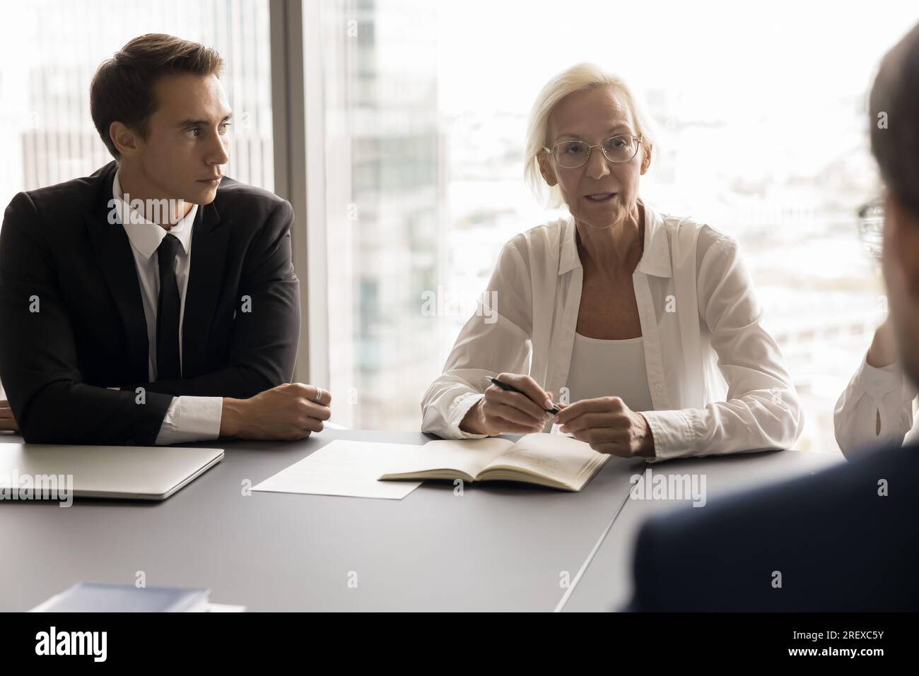 Confident senior adult job interview hi-res stock photography and ...