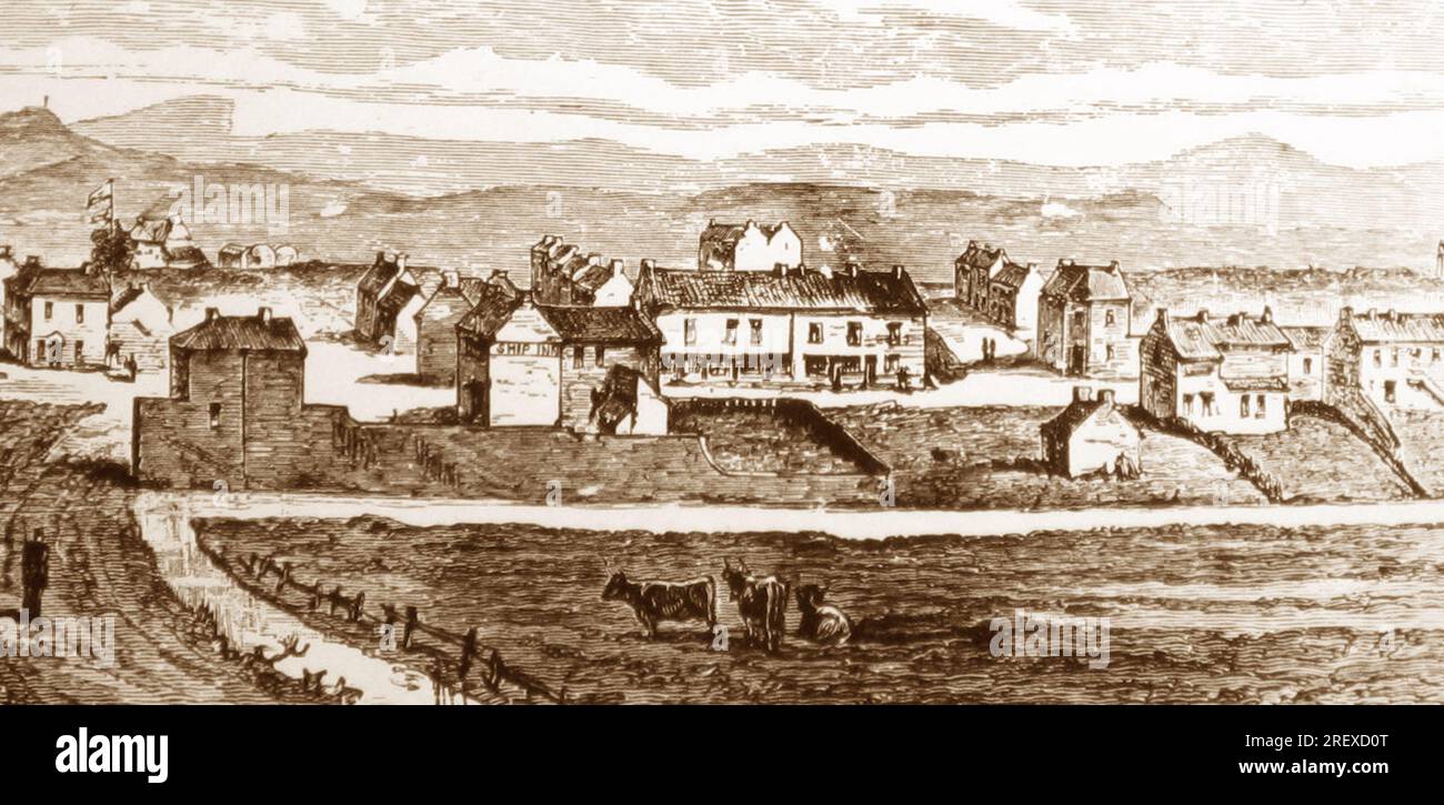 Illustration of Middlesbrough in 1832 Stock Photo - Alamy