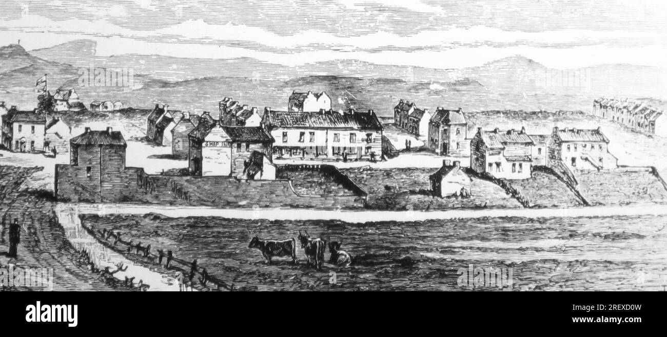 Illustration of Middlesbrough in 1832 Stock Photo - Alamy