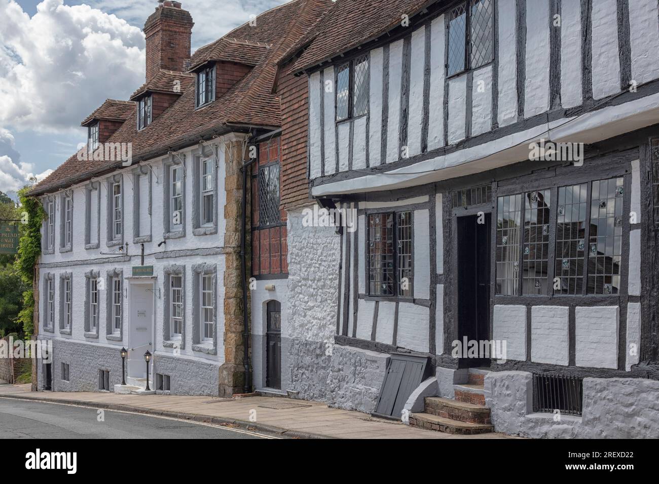 Old Coach Inn buildings on South Street Midhurst Stock Photo - Alamy
