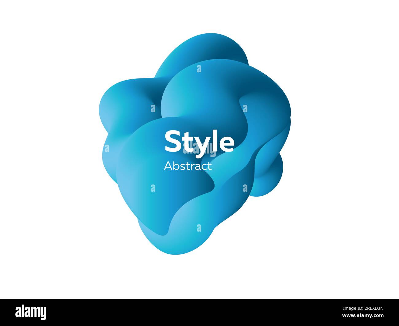 Tridimensional futuristic blue abstract element Stock Vector Image ...