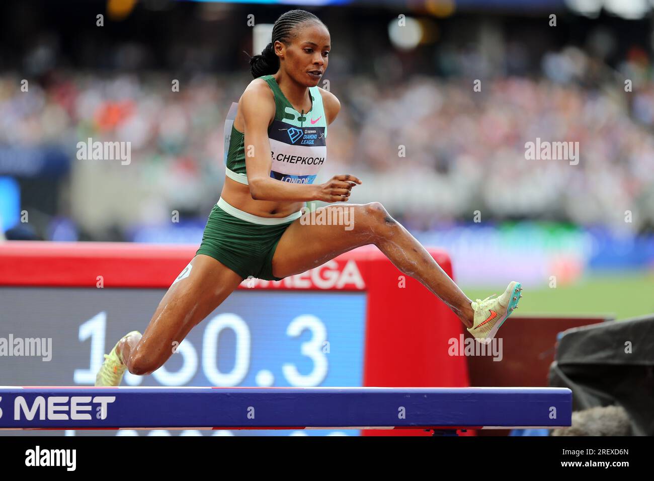 Beatrice CHEPKOECH (Kenya) competing in the Women's 3000m Steeplechase ...