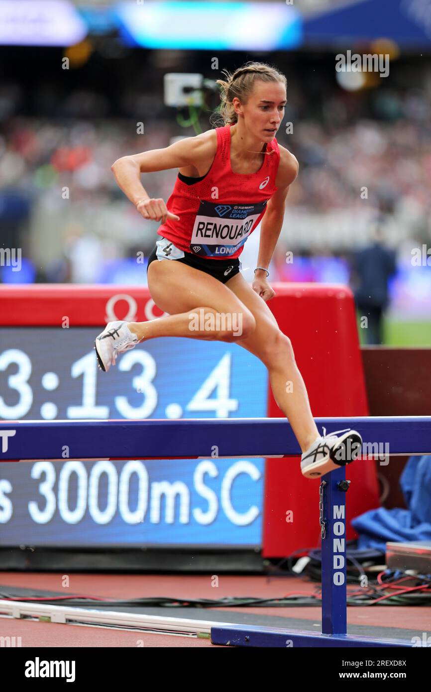 Flavie RENOUARD (France) competing in the Women's 3000m Steeplechase ...