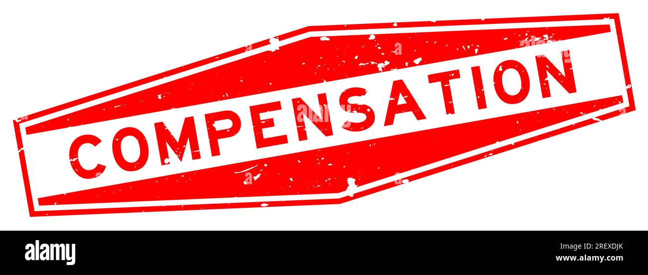 Grunge red compensation word hexagon rubber seal stamp on white background Stock Vector Image ...
