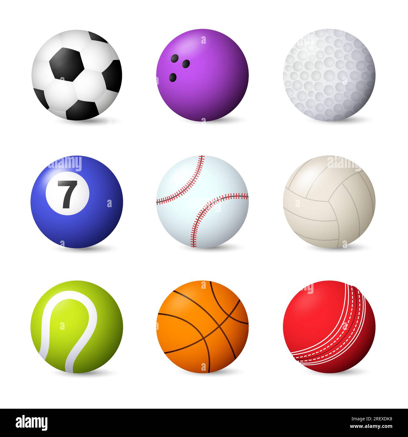 Balls set vector illustration Stock Vector Image & Art - Alamy