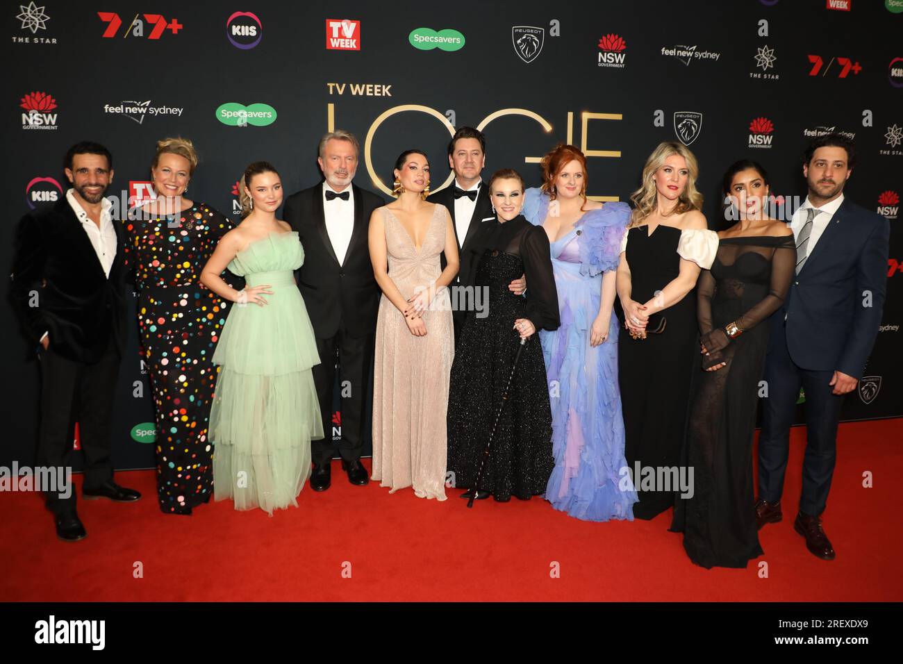 Sydney, Australia. 30th July 2023. Cast of The Twelve (Hazem Shammas ...