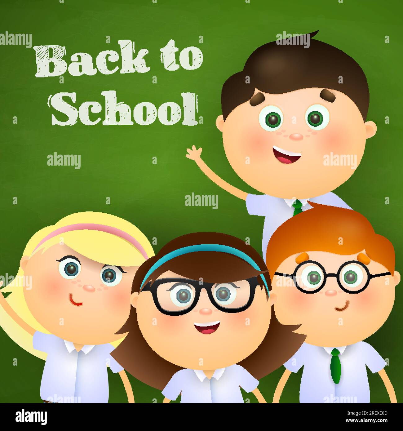 Back to school isolated smiling Stock Vector Images - Alamy