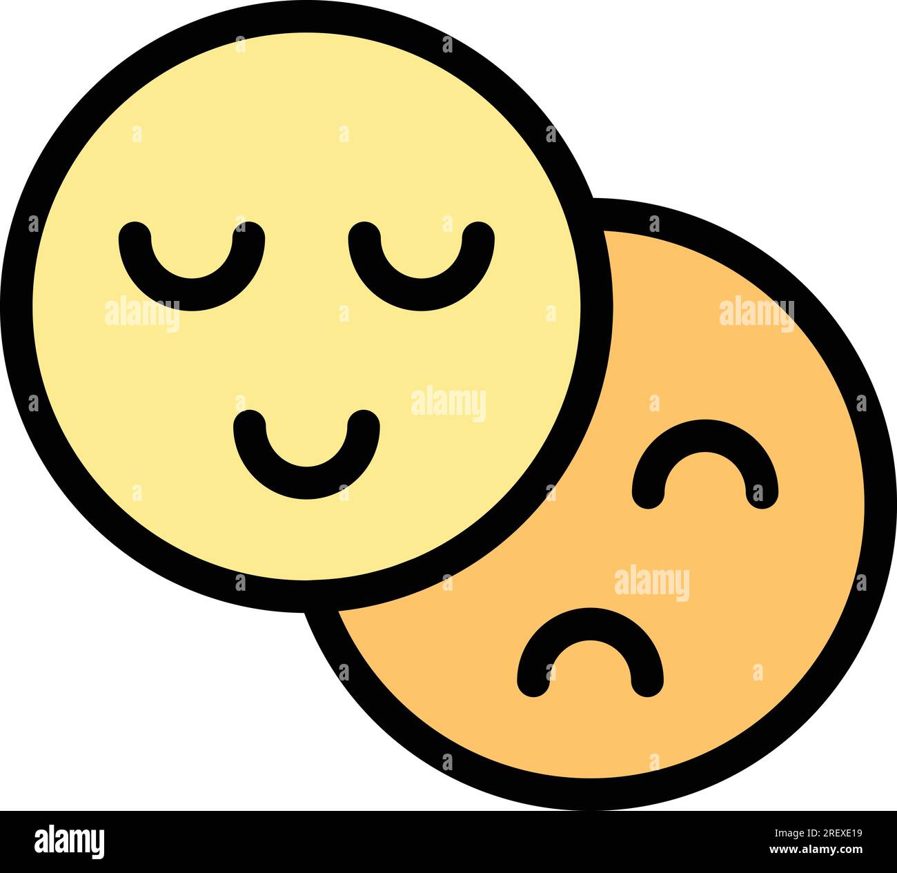 Customer emoji icon outline vector. Satisfaction level. Face mood color ...