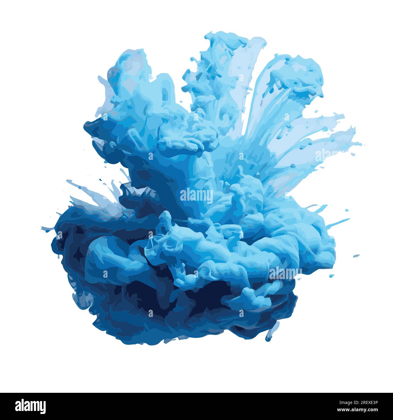 Illustration of blue abstract spot, splash Stock Vector Image & Art - Alamy