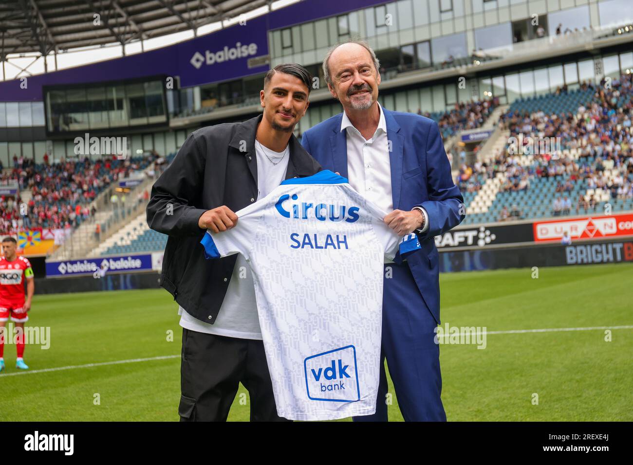 Gent, Belgium. 30th July, 2023. Gent's Ibrahim Salah and Gent's ...