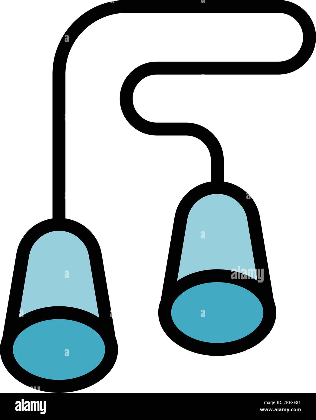 Ppe earplugs icon outline vector. Earplug auditory. Listen plug color ...